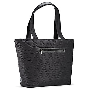 Fit + Fresh Metro Tote, 2-In-1 Laptop Bag for Women, Dual-Compartment Tote Bag with 15" Laptop Section & Insulated Cooler for Lunch, Perfect Work Bag, School Bag, Travel Purse & More, Black