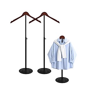 Adjustable T-Shirt Display Stand, 2 Pcs Stylish & Sturdy Clothing Rack for Retail Vendor Portable Metal Hanger, Perfect for Shirts, Jackets, Dresses, Ideal for Trade Shows & Retail Stores