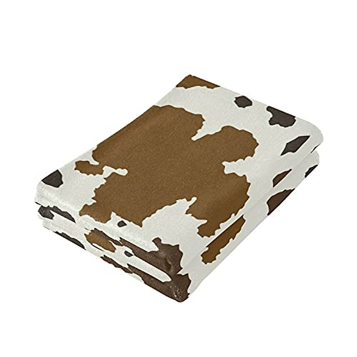 Qilmy Cow Print Hand Towel Super Soft and High Absorbent Bath Towel Fast Drying Hand Towel for Home Bathroom Gym Hotel Yoga,28 x 14 Inch(2 Pack)