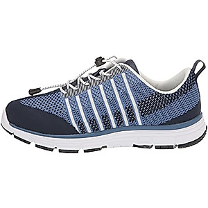 Apex Women's Breeze Athletic Knit-Grey Running Shoe, Navy, 7.5 XX-Wide