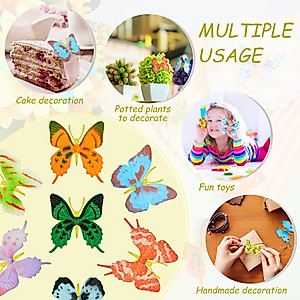 Plastic Butterflies Toy Butterflies Action Figures Art Lifelike Butterfly Decoration Removable Reusable for Party Favor Wall Decor, 12 Styles(36 Pieces)