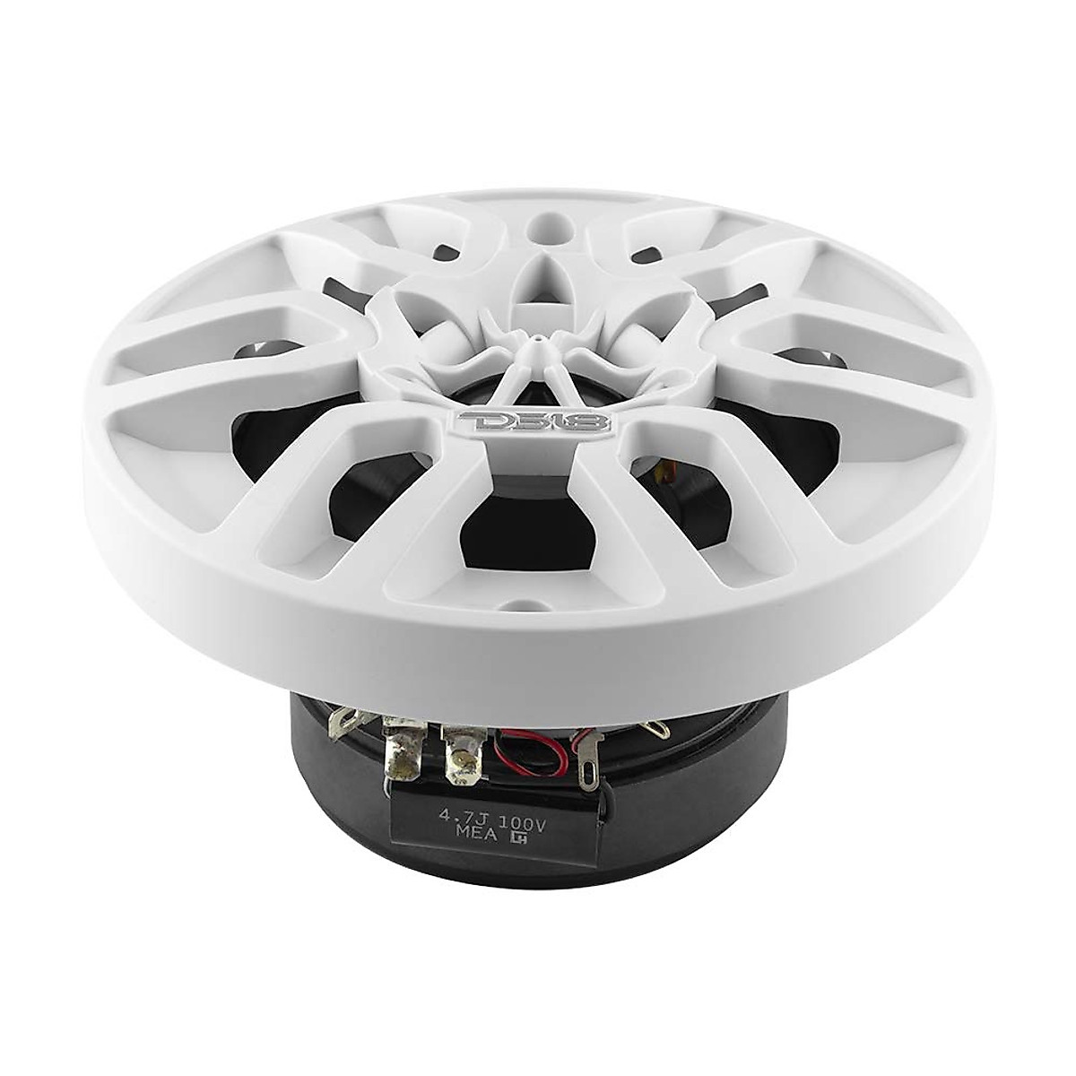 DS18 MP4/WH White Marine Speaker - 4", 2-Way, 150W Max, 100% UV Stable, IPX5 Marine, 4 Ohms - for All Elements, UTV, ATV & Jeeps (2 Speakers)