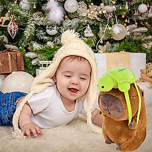 9Inches Capybara Stuffed Animal with Turtle Backpack Capybara Plush Toy Soft Capybara Plushies Pillow for Boys Girls Kids