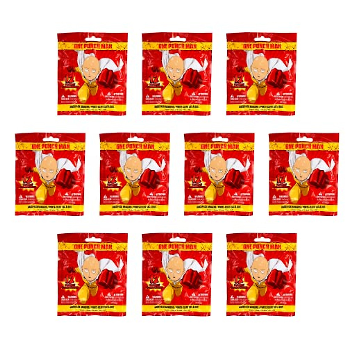 Toptoys2u Bargain Bundles One Punch Man Anime Manga Blind Bag Key Ring Backpack Hanger 10 Pack