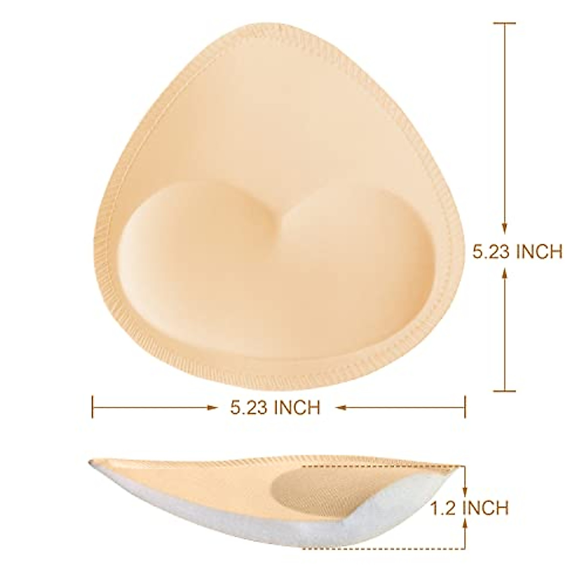TopBine Removable Bra Pads Inserts Women's Comfy Sports Cups Bra Insert for Bikini Top Swimsuit