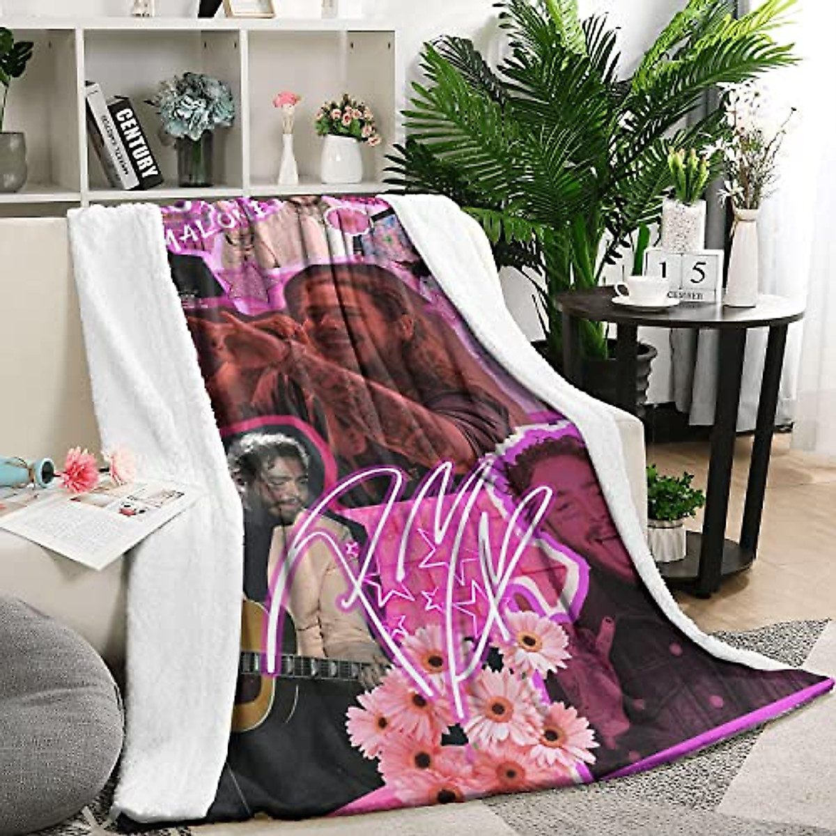 Rapper Soft Flannel Plush Cozy Throw Hip Hop Lightweight Micro Fleece Blankets for Bed/Sofa/Living Room/Travel 40x50 Inch