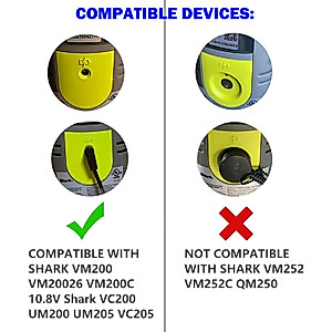 Charger for Shark VACMOP VM200 VC200 VM200C UM200 UM205 VC205 VM20026 VACMOP Series Cordless Hard Floor Vacuum Mop Replacement Charger