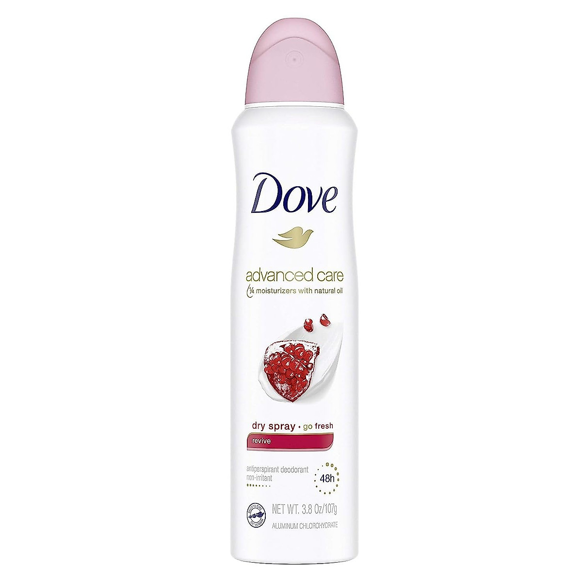 Dove Deodorant 3.8 Ounce Dry Spray Revive Anti-Perspirant (113ml) (2 Pack)