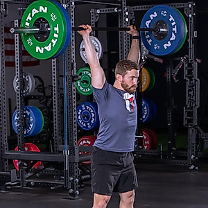 Titan Fitness 35 LB Yellow Elite Olympic Bumper Plate, Competition Weight Plates, Rubber with Steel Hub Insert, Sold Individually, For Olympic Weightlifting and Cross-Training Workouts