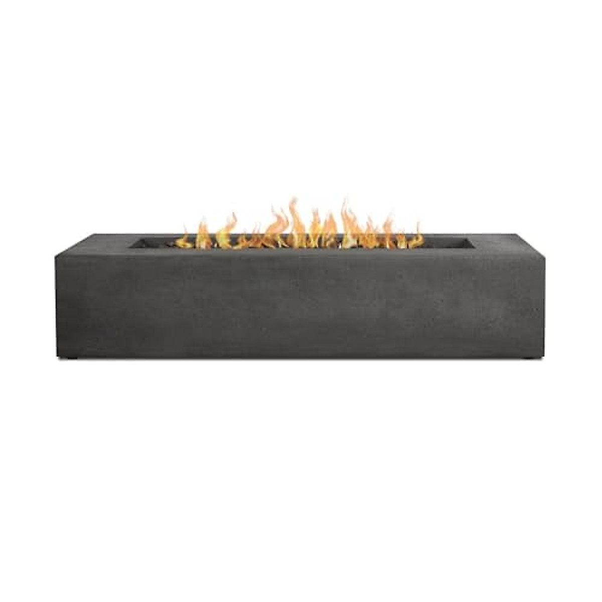 BBQGuys Signature La Valle 56-Inch Rectangle Propane Fire Table - Carbon - 1590LP-CBN