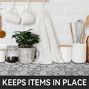 RAY STAR Shelf Liner, Non-Adhesive Refrigerator Liners for Shelves Washable 12 * 120 inch, Vinyl Shelf Drawer Liner Non-Slip Bathroom Cabinet Liner for Kitchen/Storage/Desks (Flower-2)