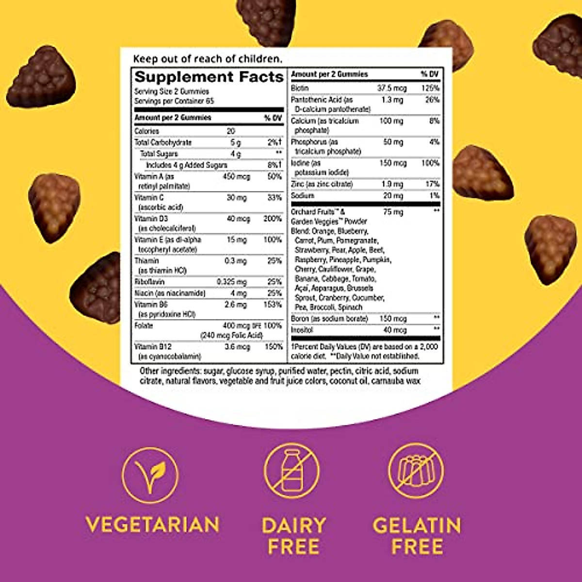 Nature’s Way Alive! Women’s Gummy Multivitamins, Vitamins & Minerals, Supports Whole Body Wellness*, Vegetarian, Mixed Berry Flavored, 130 Gummies