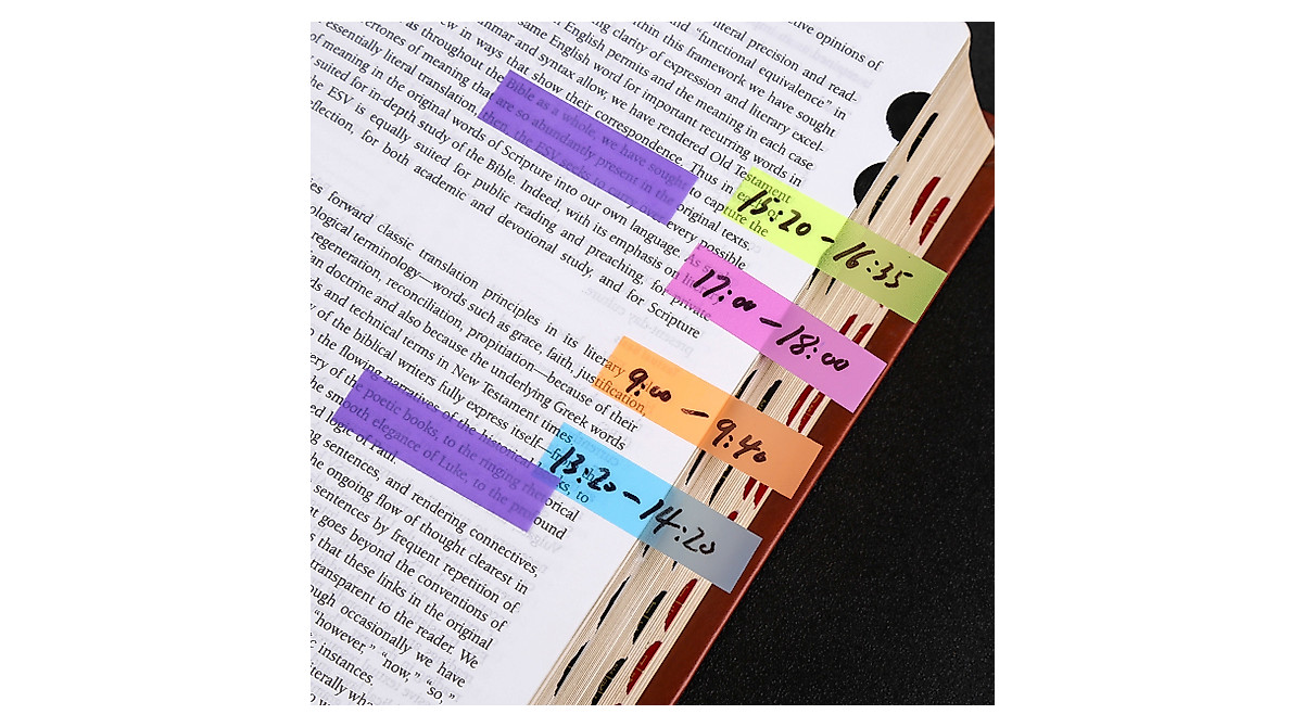 Lysas Neon Page Markers - 560 Bright Index Tabs for Easy Organization
