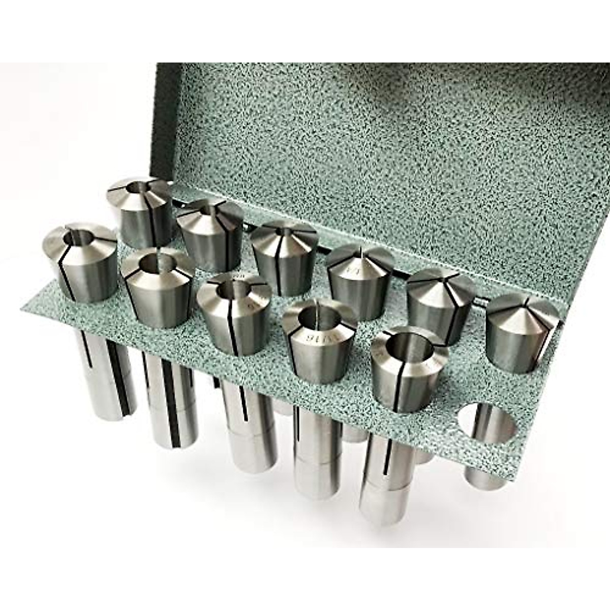 HHIP 4951-0008 11 Piece R8 Collet Set and 12 Piece Collet Rack
