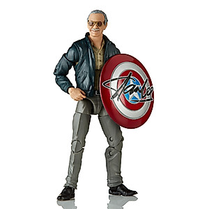 Marvel Hasbro Legends Series 6" Collectible Action Figure Toy The Avengers Cameo Stan Lee, Includes 2 Accessories