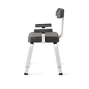 Medline - MDSMOMCHAIRGH MDSMOMCHAIRG Momentum Shower Chair, Premium Bath Chair with Non-Slip Feet, Medical Shower Seats for Adults, Gray