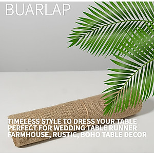 ANQLRMD 10 Pack Burlap Table Runners Bulk (12 x 108inches Long), Runner for Wedding, Party Table Decorations, Boho Décor - Natural Rustic Jute Burlap Runner for Table