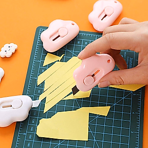 Pink Cloud Portable Box Cutter,Retractable Art Cutter Utility Knife,Cloud Shaped Kawaii Letter Opener,School Stationery Cute Paper Cutter for Packages,Letters and Cardboard Boxes Opening, Accessories