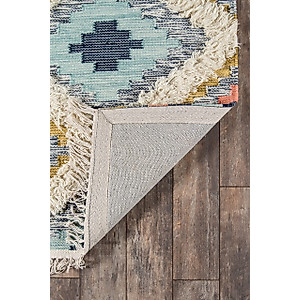 Novogratz by Momeni Indio 100% Wool Hand Made Contemporary Area Rug, 5' X 7', Multi