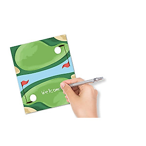 Table Place Card, Golf Themed Tent Style Cards, Pack of 25 Half-Fold Reception Place Card, Hole in One Sport Food Labels, Perfect for Baby Shower, Birthday Party C05