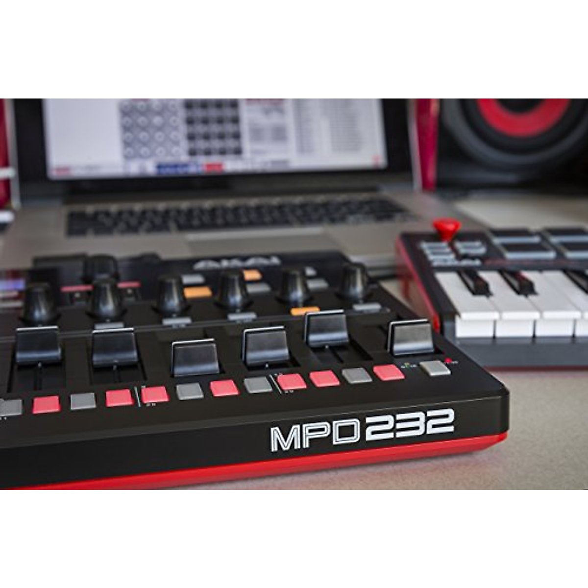 Akai Professional MPD232 | MIDI Drum Pad Controller with Software Download Package (16 pads / 8 knobs / 8 buttons / 8 faders)