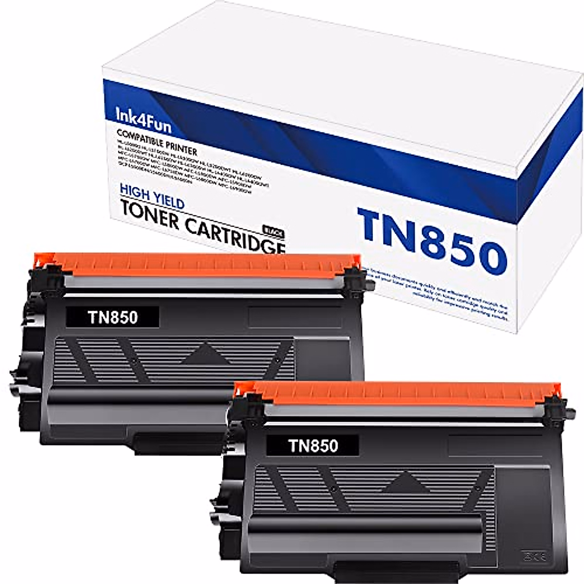 TN850 High Yield Toner Cartridge: 2 Pack Black Compatible Toner Cartridge Replacement for Brother TN-850 TN850 for HL-L6200DW MFC L5850DW L5900DW MFC-L5900DW HL-L5100DN MFC-L5850DW Printer
