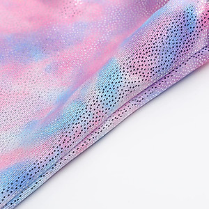 HOZIY Leotards for Toddler Girls Gymnastics 3t 4t 3-4t With Shorts Pink Pinkish Blue Purple Tie Dye Sparkle Biketard