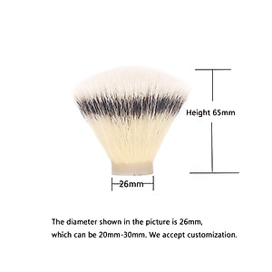 Boti Brush-Handmade The Newest 3 Color Synthetic Hair Knot Fan Shape Shaving Product Men's Daily Cleaning Beard Brush Tool,Great for DIY,Making Your Own Man Salon Shaving Brush. (28mm)