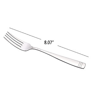 Leendines 12 Pieces Table Forks, Stainless Steel Dinner Forks