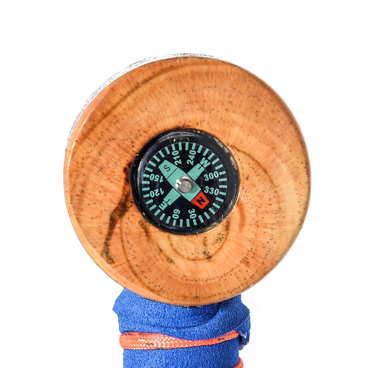 FOREST PILOT 3 Pieces Detachable Hardwood Walking Stick with a Compass and a Thermometer (Nature Color, 48 Inches, 1 Piece)…