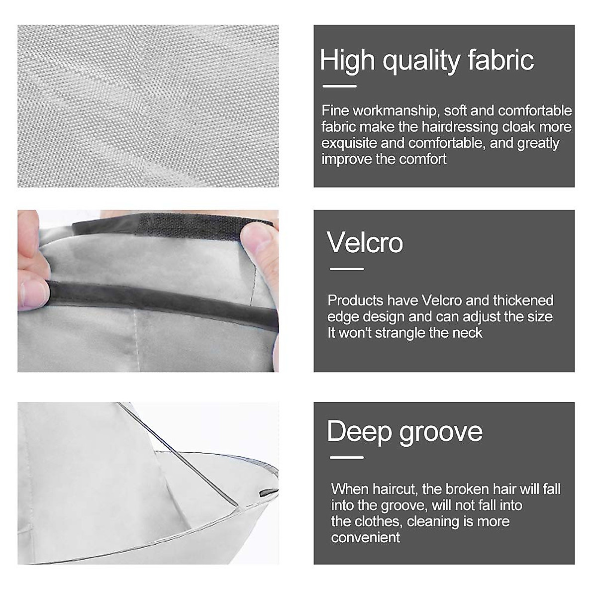 EFLY Hair cutting cape barber Cape umbrella for men women, haircut Salon Capes for hair stylist, Beard Shaving Waterproof Hairdressing Kit Accessories for Adult Kids (silver)