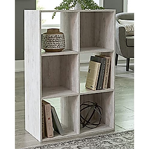 Signature Design by Ashley Paxberry Coastal 9 Cube Storage Organizer or Bookcase, Whitewash & Paxberry Coastal 6 Cube Storage Organizer or Bookcase, Whitewash
