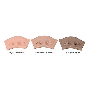 Sonew 3pcs Eye Model, Silicone Piercing Model for Makeup and Eyebrow Tattoo Practice, Teaching Display for School and Hospital