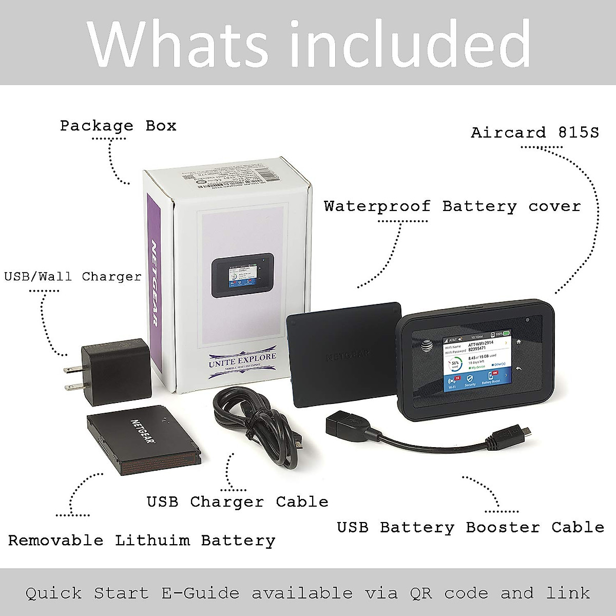 NETGEAR Unite Explore AC815S | Mobile WiFi Hotspot Cat.9 4G LTE | Up to 450Mbps Download Speed | Connect Up to 15 Devices | 18 Hours of Use Per Charge | 2 MIMO TS-9 Antenna connectors | GSM Unlocked