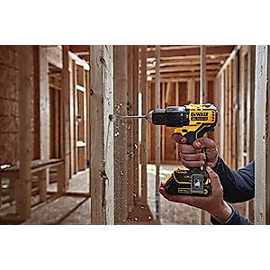 DEWALT ATOMIC 20V MAX* Hammer Drill, Cordless, Compact, 1/2-Inch, 2 Batteries (DCD709C2)