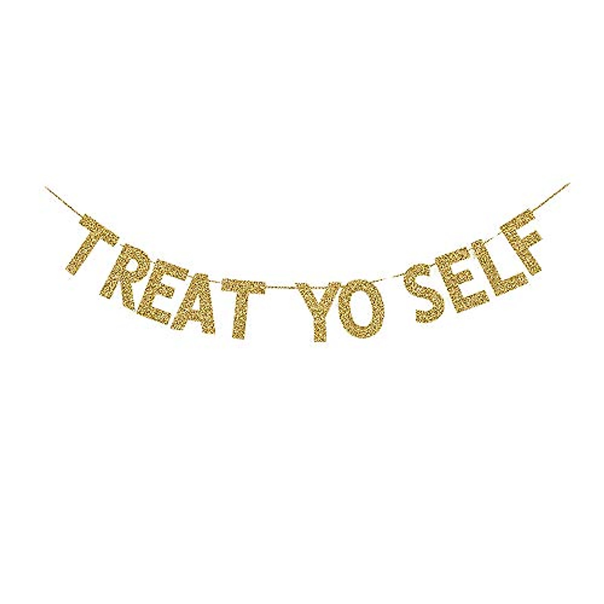 Treat Yo Self Banner, Candy/Dessert/Food/Ice Cream/Hotdog/Cupcakes/Popcorn/Drinks Table Decorations Sign for Home Party, Wedding/Engagement Party