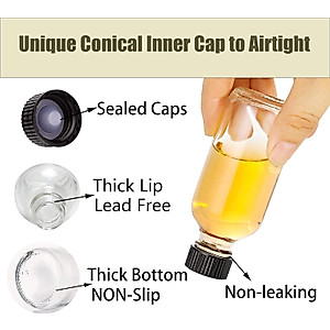 DIDITIME 6 Pack 2 oz Juice Bottles with Lids & Stainless Steel Funnels, Wellness Ginger Shots Bottles, Mini Travel Bottles, 60ml Small Jars with Lids for Potion, Ginger Shots, Oils, Juice