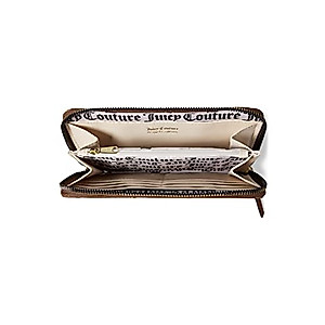 Juicy Couture Glam Large Zip Around Gothic Logo Status Chestnut Chino/Heart Overlay One Size