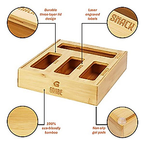 Ziplock Bag Storage Organizer - The Perfect Solution for Kitchen Organization - Neat Compact Organizer Compatible with Quart Size Ziplock Bags, Gallon Storage Bags, Sandwich Bags Ziplock, Snack