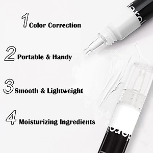 Jutqut White Foundation, Foundation Mixing Pigment, Smooth and Light Liquid Foundation, Blends Easily with Foundation, Deep to Shallow, 0.67oz (White)