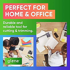 Glone 12 inch Paper Trimmer, A4 Size Paper Cutter with Automatic Security Safeguard for Coupon, Craft Paper and Photos (Black)