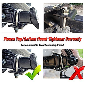 CZC AUTO Hitch Tightener 304 Stainless Steel Heavy Duty Anti-Rattle Stabilizer for1.25 2 Inch Hitch, Rust-Free Lock Down Hitch Stabilizer for Hitch Tray Cargo Carrier Bike Rack Trailer Ball Mount