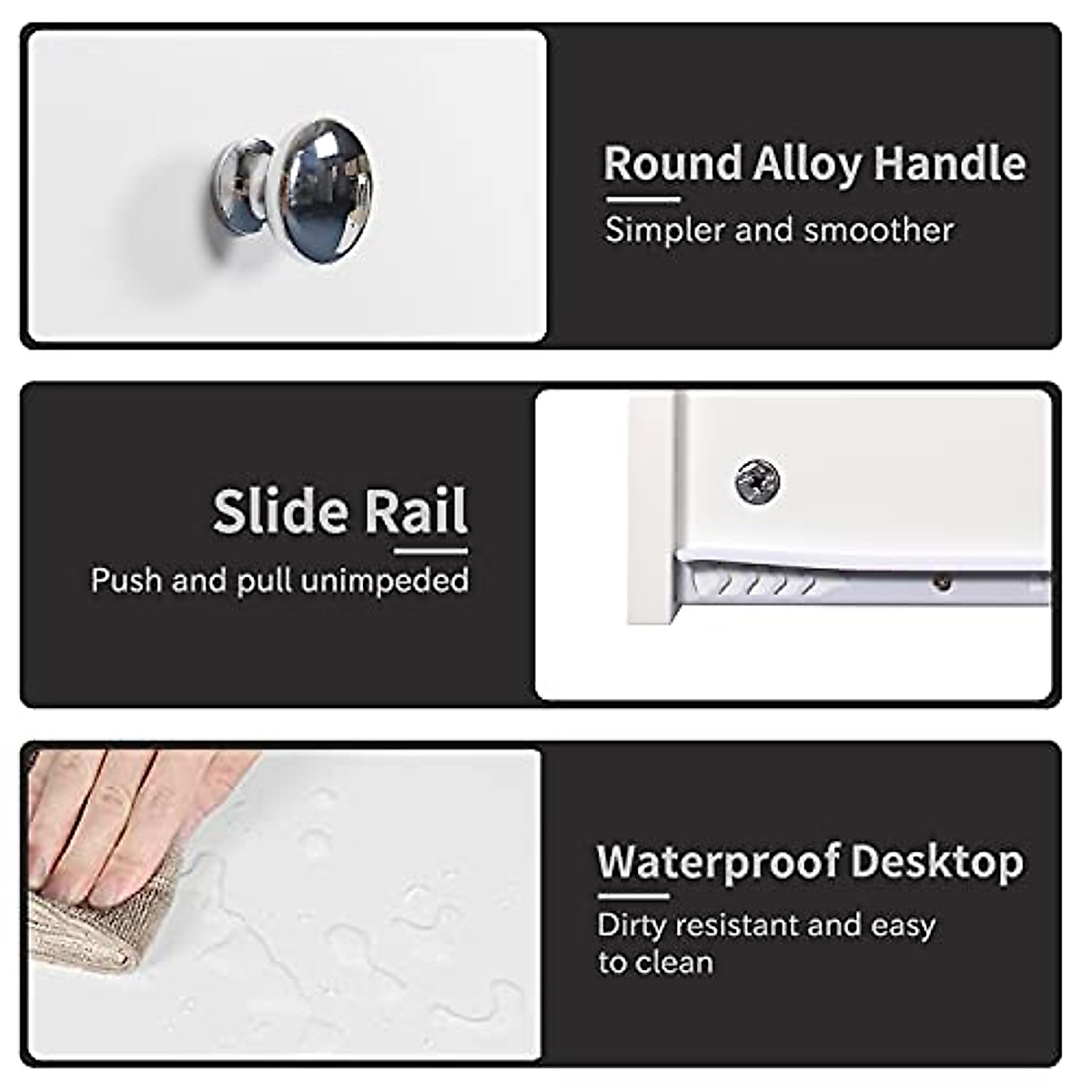 TaoHFE White nightstand mid Century Modern nightstand White Night Stands for bedrooms Wood nightstand White nightstand with Drawers Aesthetic nightstand White Side Table Bedside Table with Drawers