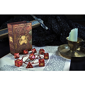 Elder Dice Set: Cthulhu (9 polyhedral dice in Spellbook)