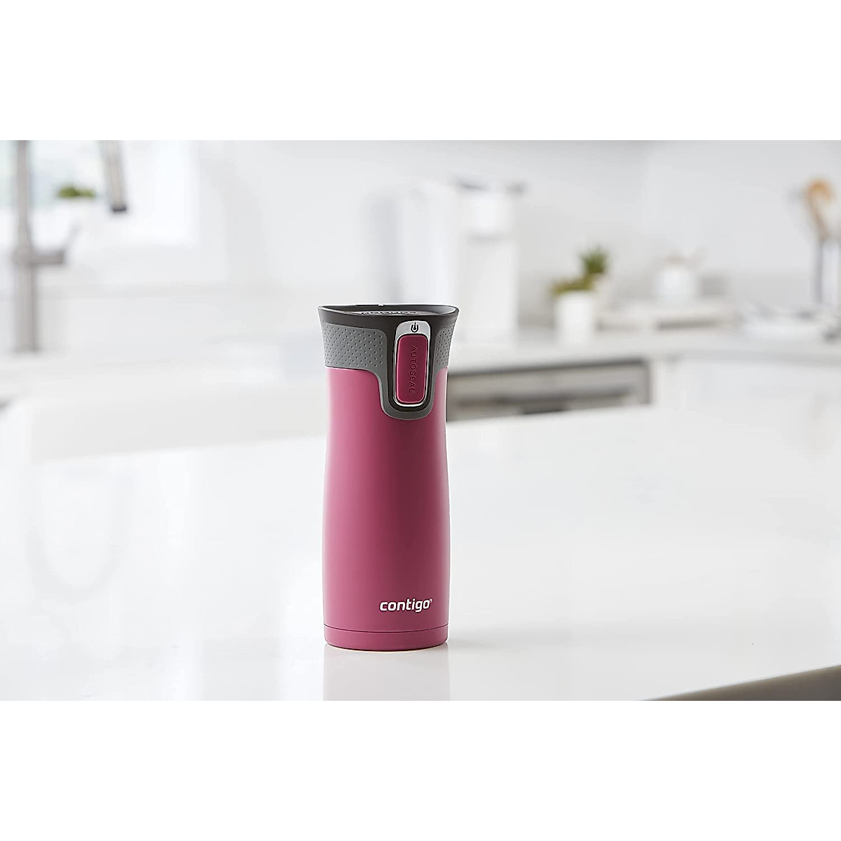 Contigo AUTOSEAL West Loop Vacuum-Insulated Stainless Steel Travel Mug, 16 oz, Dragonfruit