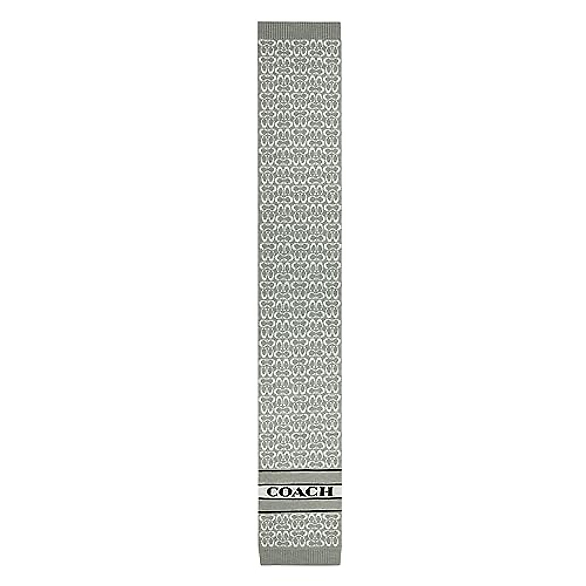 Coach Women's Signature C Logo Knit Scarf, Chalk, One Size