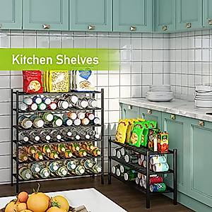 BMOSU Bamboo Shoe Rack for Entryway Stackable Shoe Shelf Premium Storage Organizer for Hallway Closet Living Room Bedroom Organizer(Black, 3-Tier L-33.3")