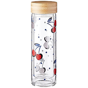 Kate Spade Vintage Cherry Dot Water Bottle, 1.15 LB, Clear