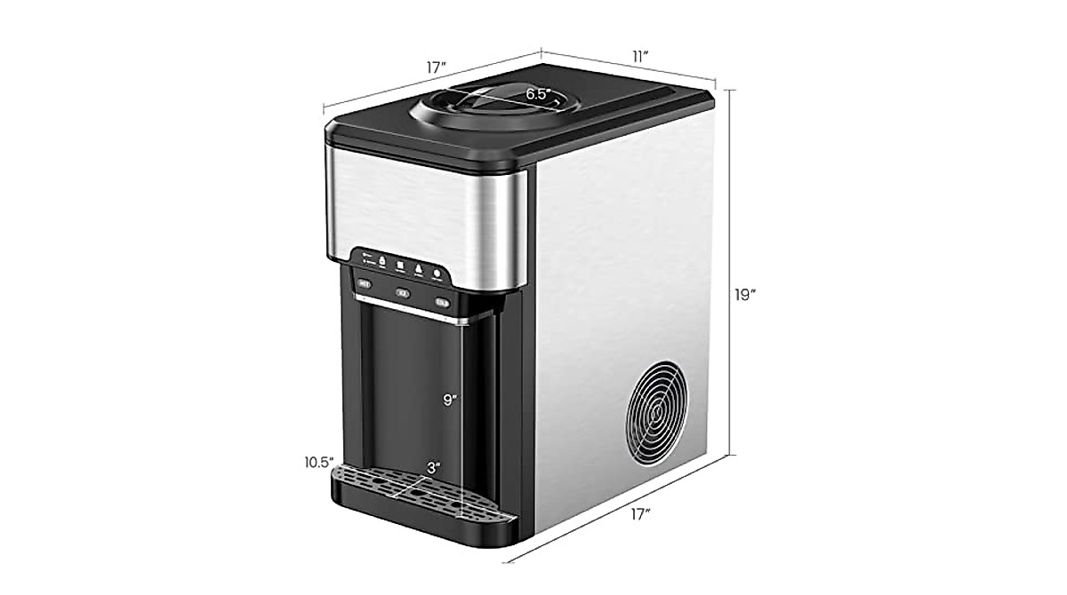 Water Dispenser with Ice Maker - Hot, Cold & Ice 3-in-1 Cooler