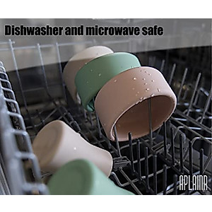 APLAINR Weighted Silicone Bowl for Baby and Toddler (Cream)